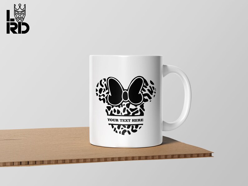 Cartoon Mouse Leopard Monogaram SVG Mouse Head Monogram - Etsy