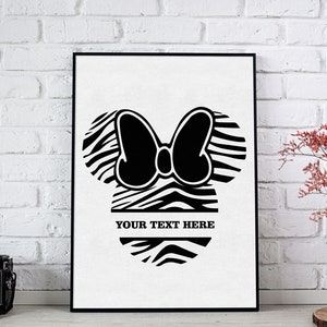 Cartoon Mouse Stripes Monogaram SVG, Mouse Head Monogram, Your Text Here SVG, Cartoon Mouse ...