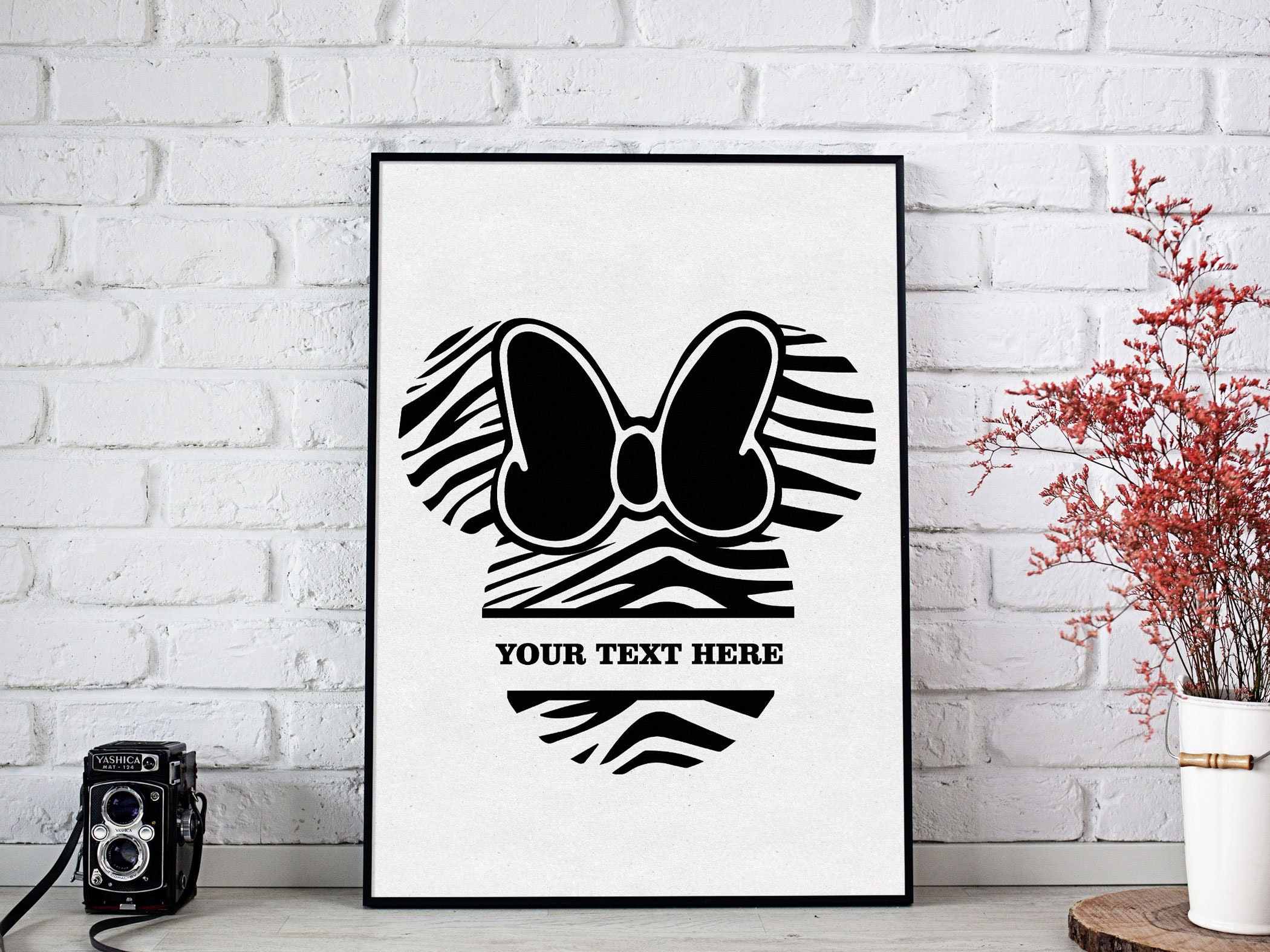 Cartoon Mouse Stripes Monogaram SVG, Mouse Head Monogram, Your Text ...