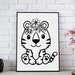 Baby Tiger SVG, Cute Tiger Girl, Animal Silhouette Cricut, Tiger With ...