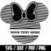 Cartoon Mouse Stripes Monogaram SVG, Mouse Head Monogram, Your Text ...