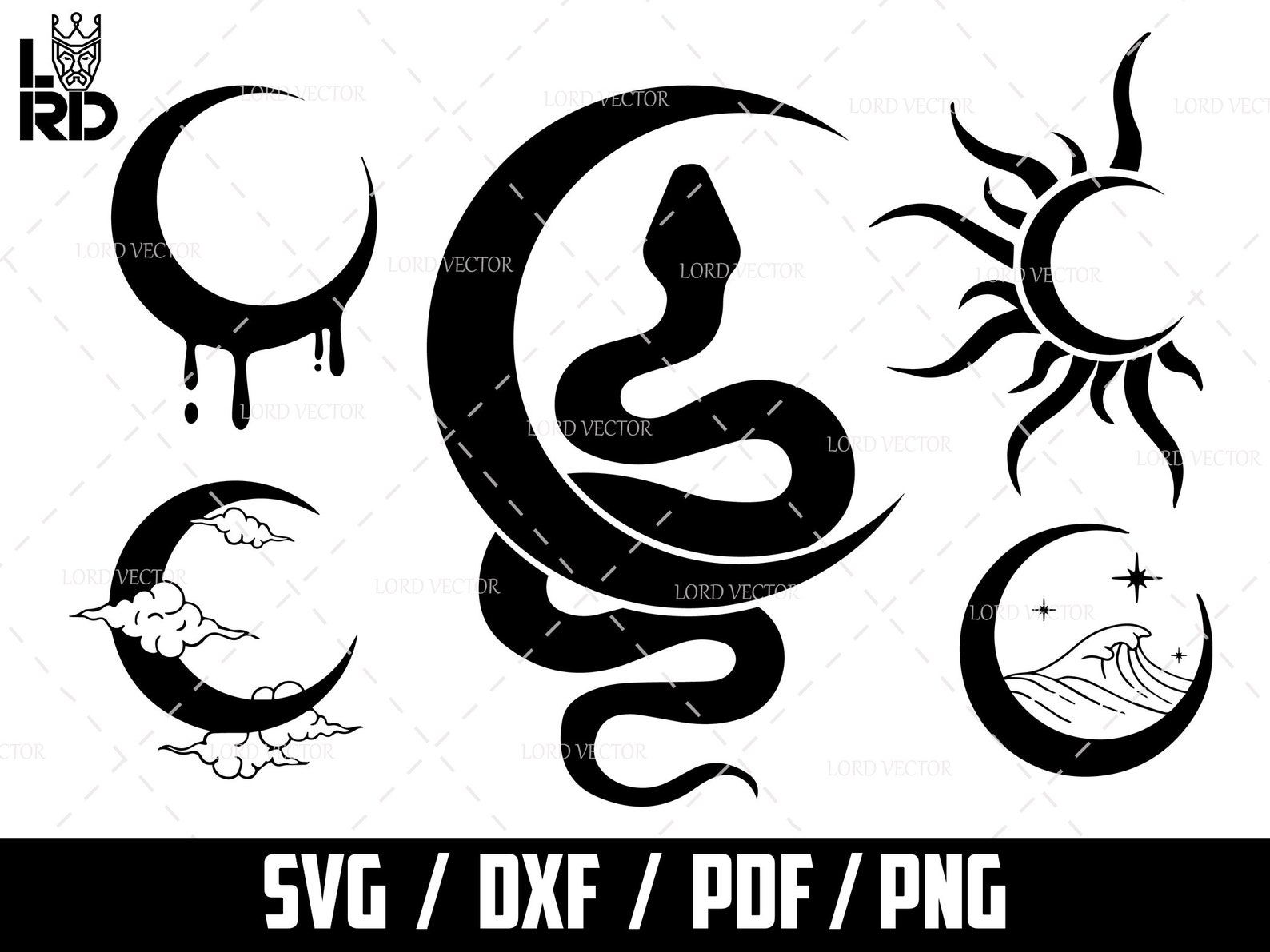 Moon SVG Bundle Moon Clipart Mystical Moon SVG Moon Svg - Etsy