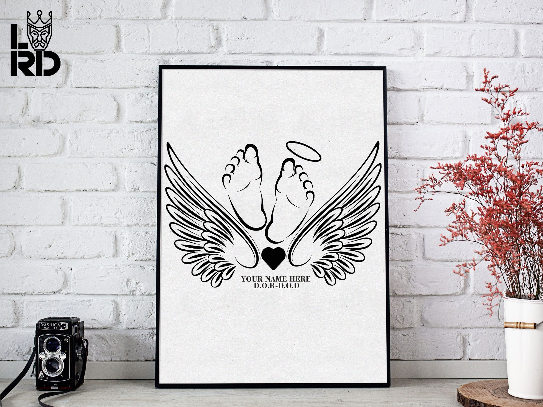 Baby Feet Angel Wings Svg, Infant Baby Loss Angel Miscarriages Svg ...