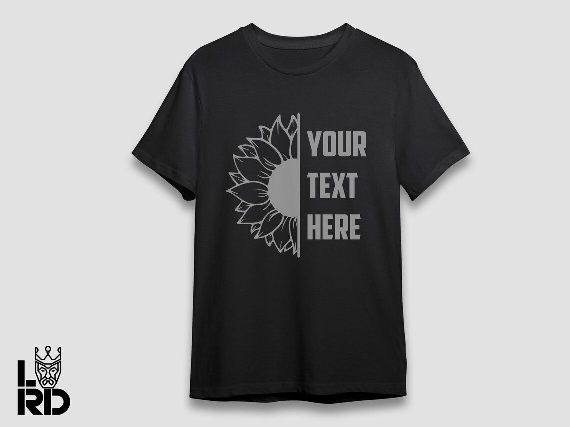 Sunflower Monogram Svg, Half Sunflower Svg, Personalized Sunflower Svg ...