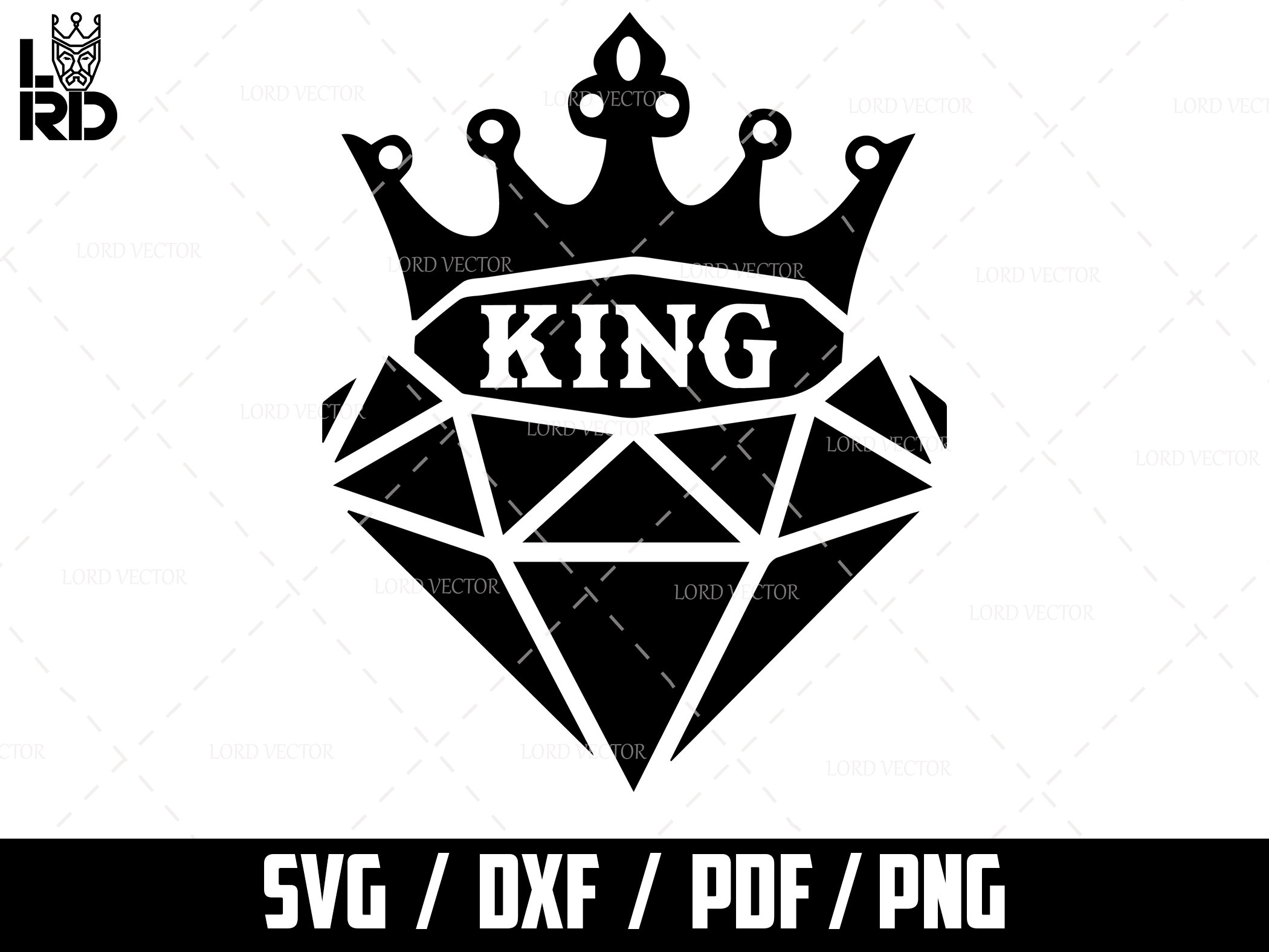 King With Crown SVG, Diamond King Files for Cricut Silhouette, He is ...