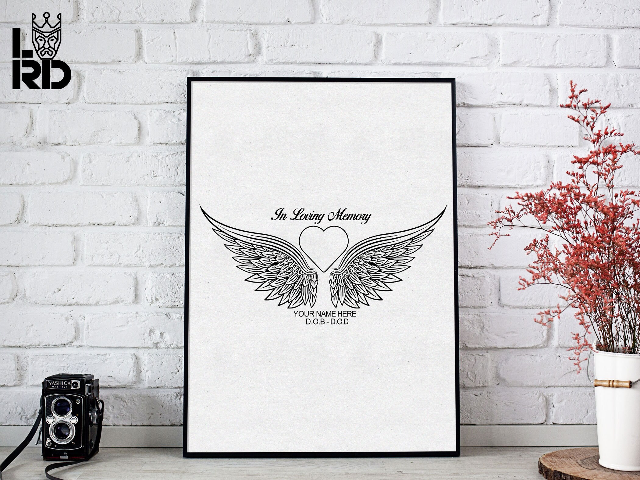 In Memory Angel Wings SVG Memorial Svg SVG File for Cricut - Etsy