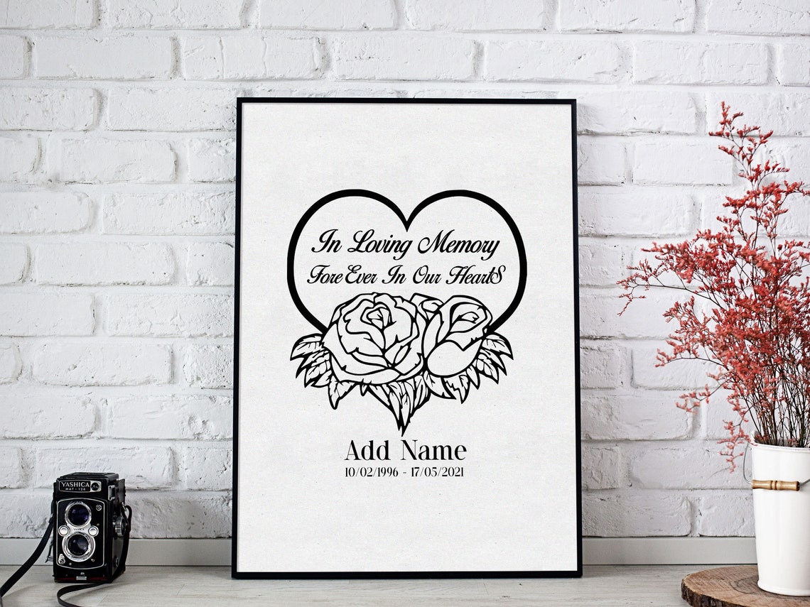 In Loving Memory SVG, Forever in Our Heart Svg, Memorial PNG ...