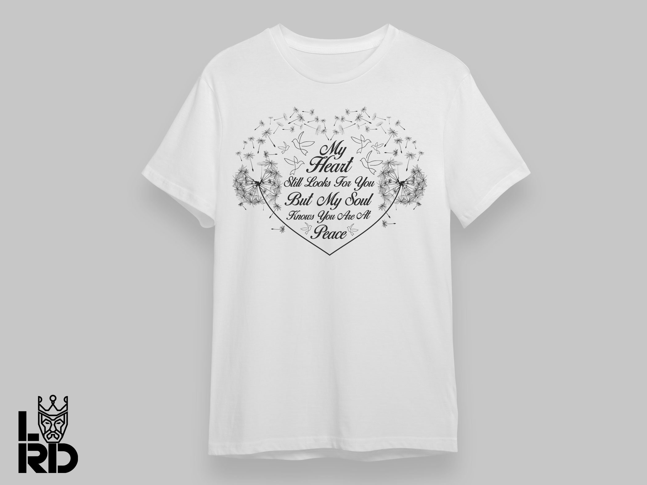 Memorial Heart SVG: in Loving Memory Dandelion Design (digital Download ...