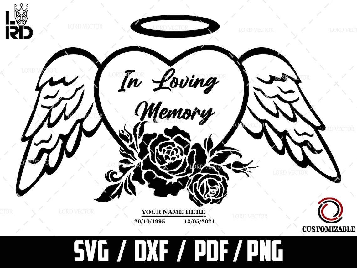 Memorial SVG, in Loving Memory SVG, Goodbye Love, Remembrance PNG ...