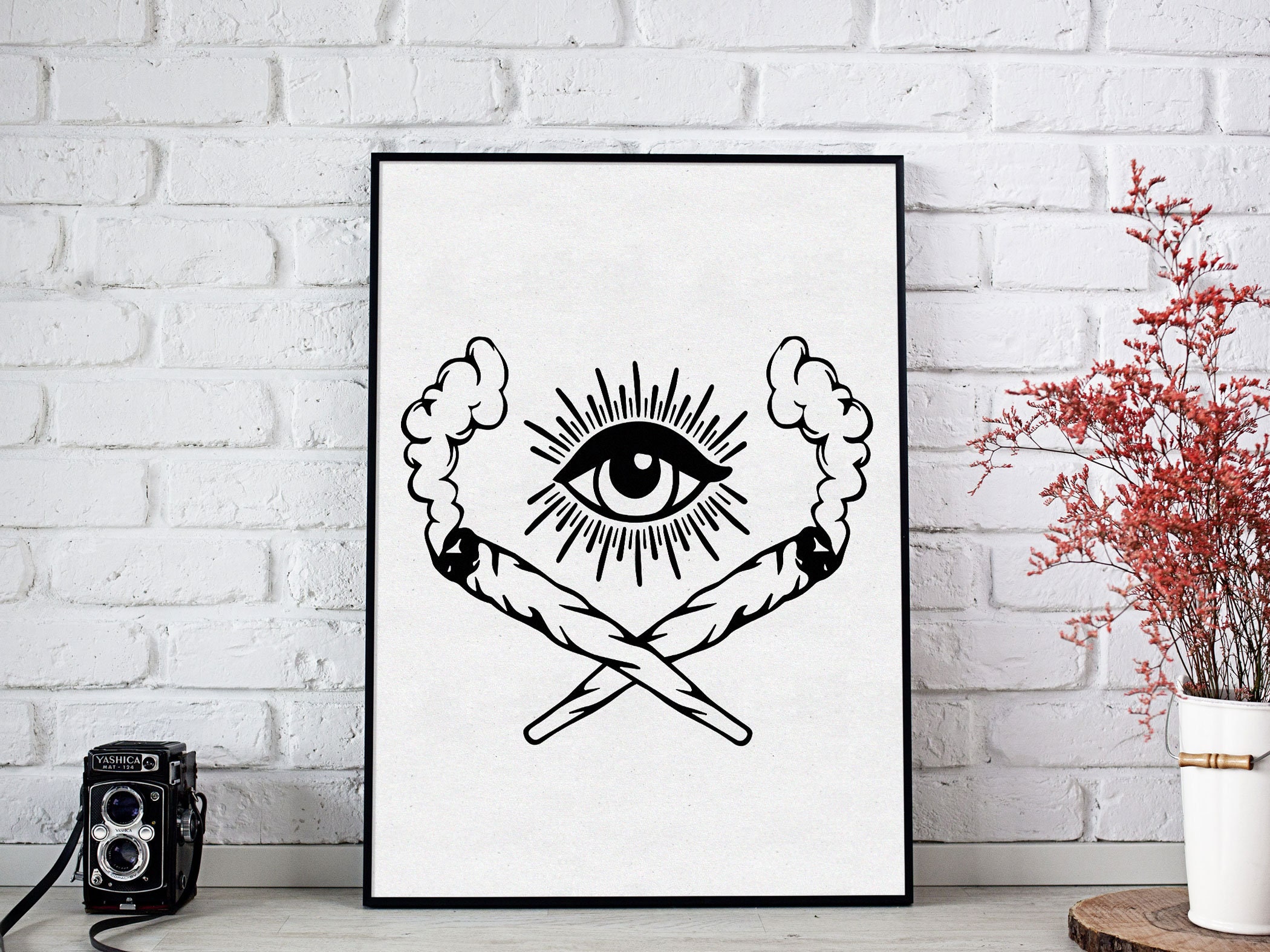 Marijuana Leaf SVG, Pothead Eye Design, Cannabis PNG (digital Download ...