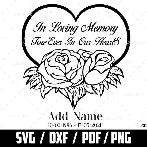 In Loving Memory Svg - Etsy