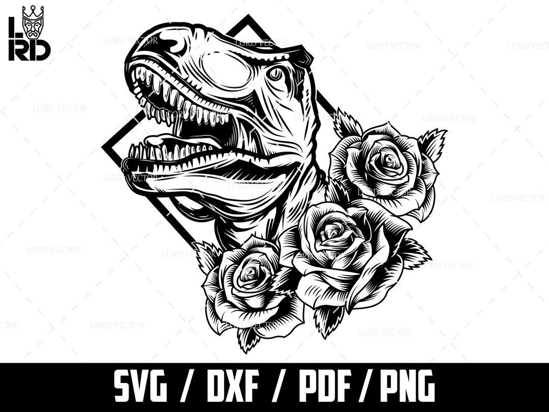 Dinosaur With Roses SVG: Mama Saurus Shirt Design (digital Download) - Etsy