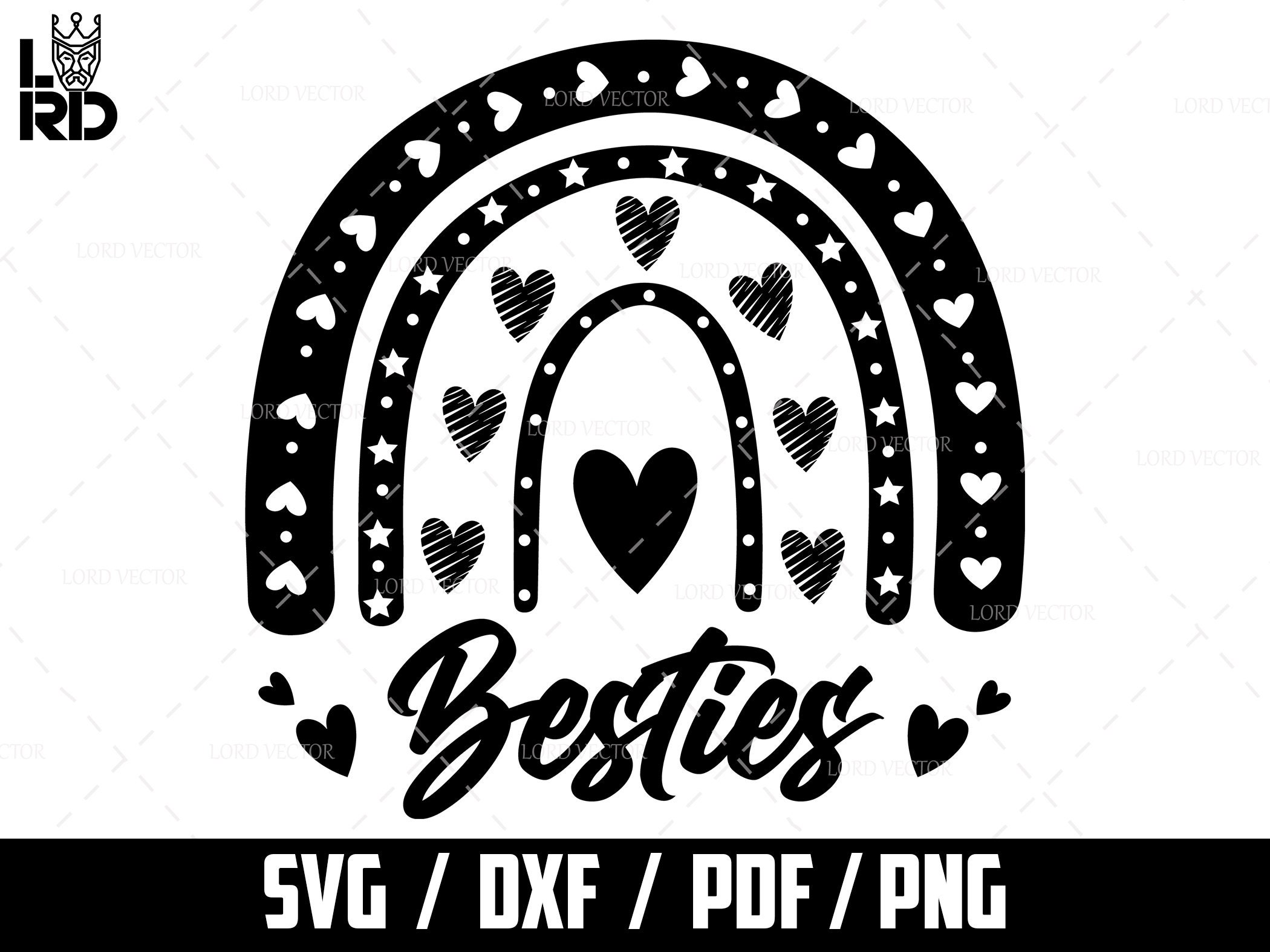 Rainbow Besties SVG, BFF Cutting File, Best Friends ,friendship PNG ...