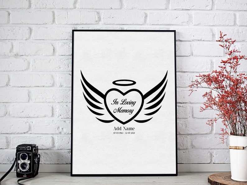 In Loving Memory SVG, Memorial PNG, Angel Wings Memorial, Goodbye SVG ...