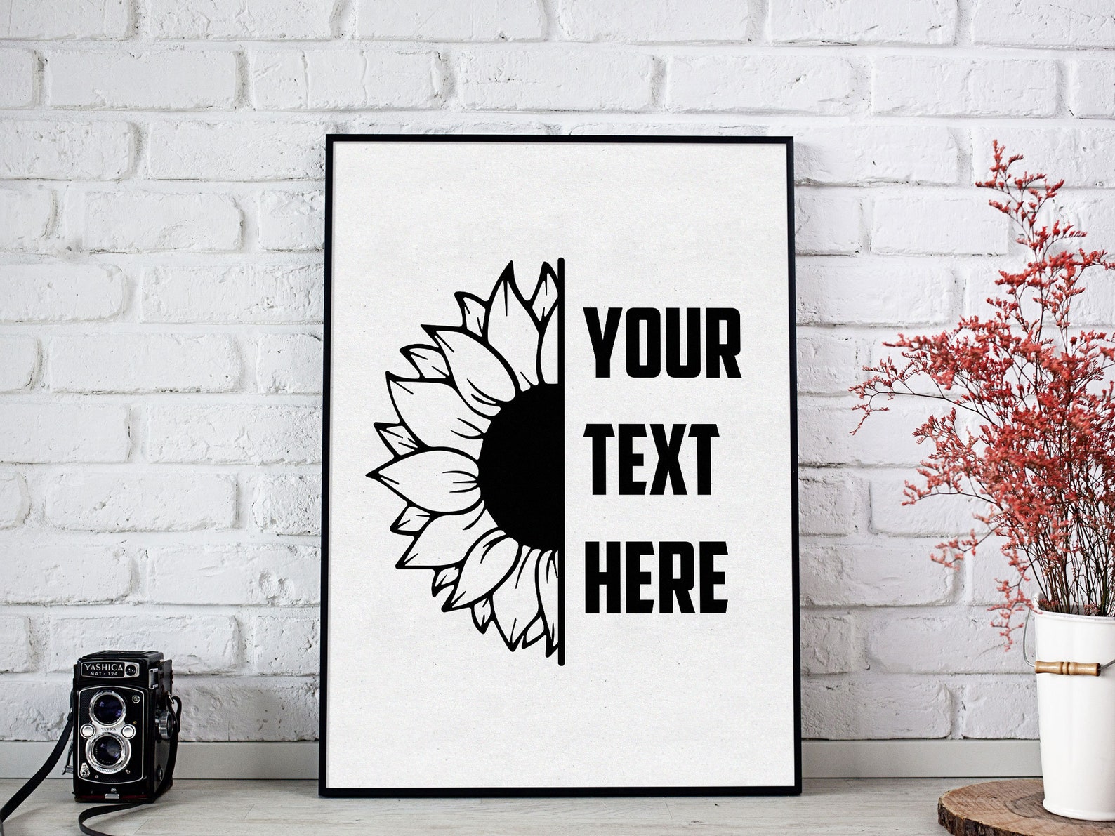 Sunflower Monogram SVG: Half Sunflower, Personalized Design (digital ...