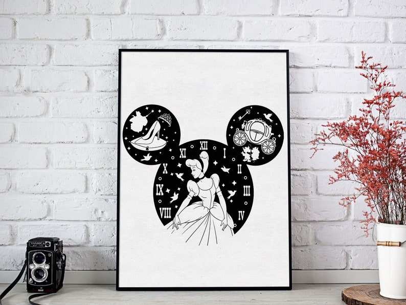 Cartoon Princess Cinderella SVG: Mouse Ears Design, Cricut Cut File ...
