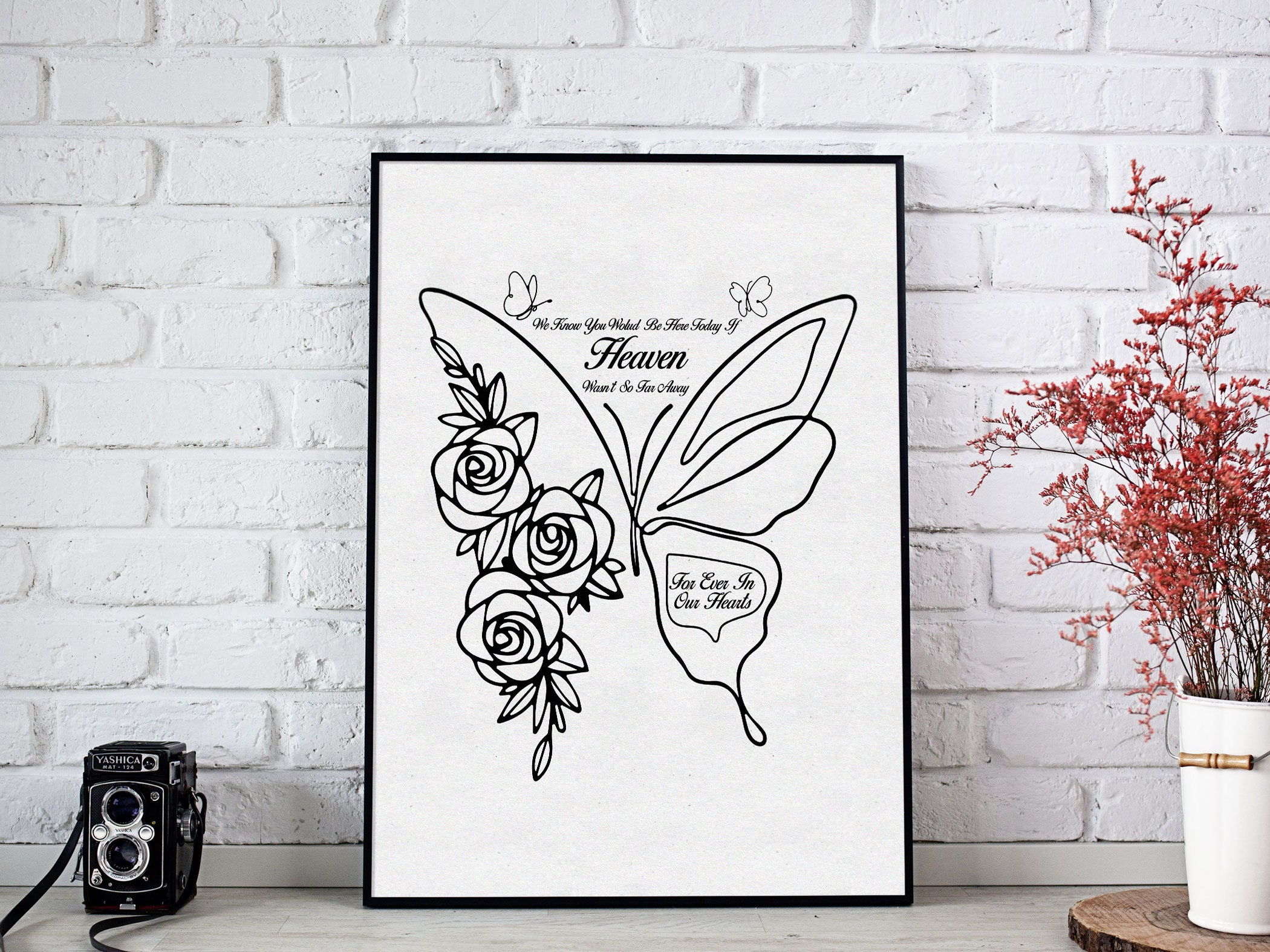 Memorial Butterfly SVG: Floral Loss of Loved One Quote (digital ...
