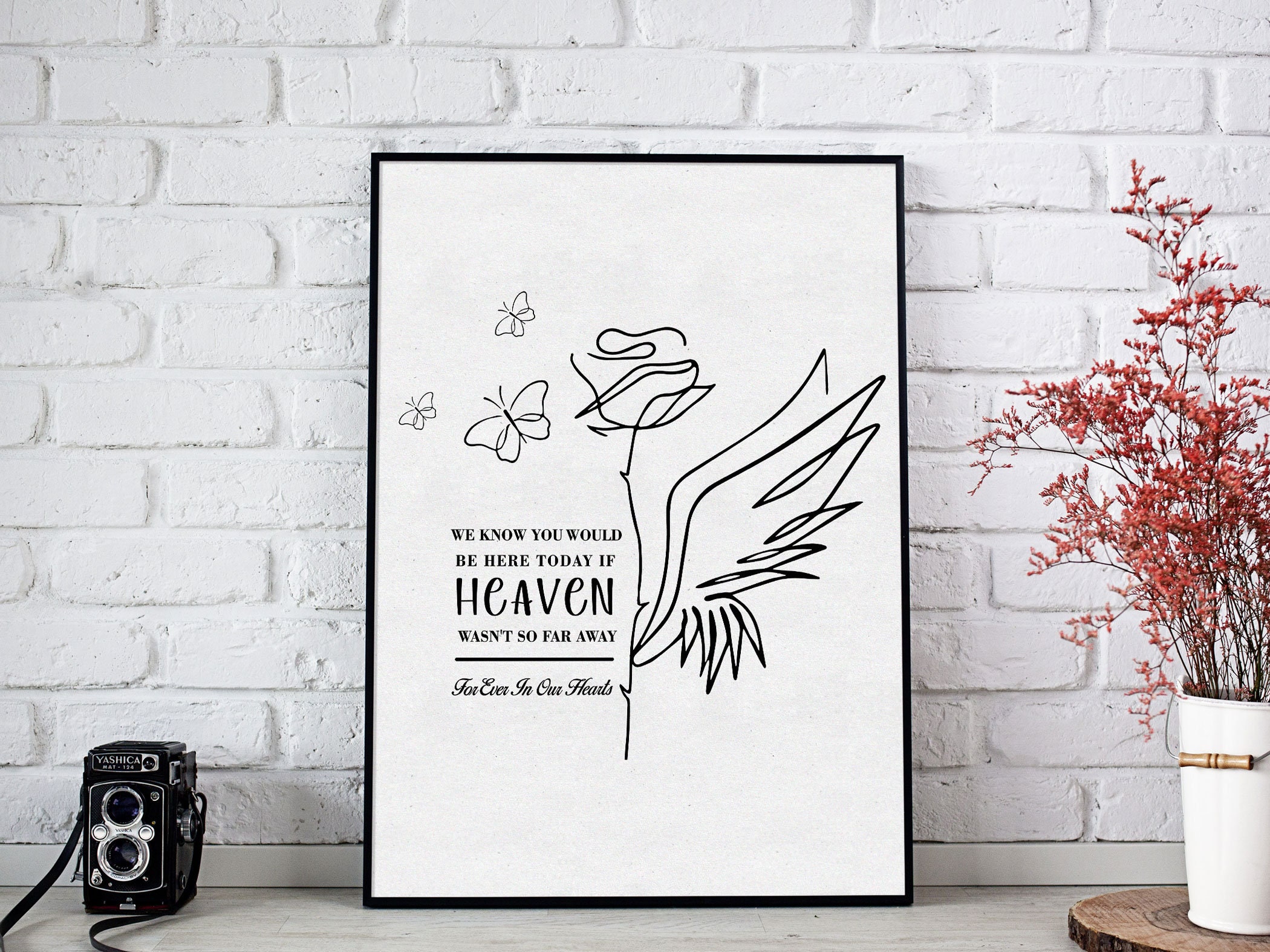 Memorial Roses SVG, in Loving Memory, Goodbye Love SVG, Line Art Roses ...
