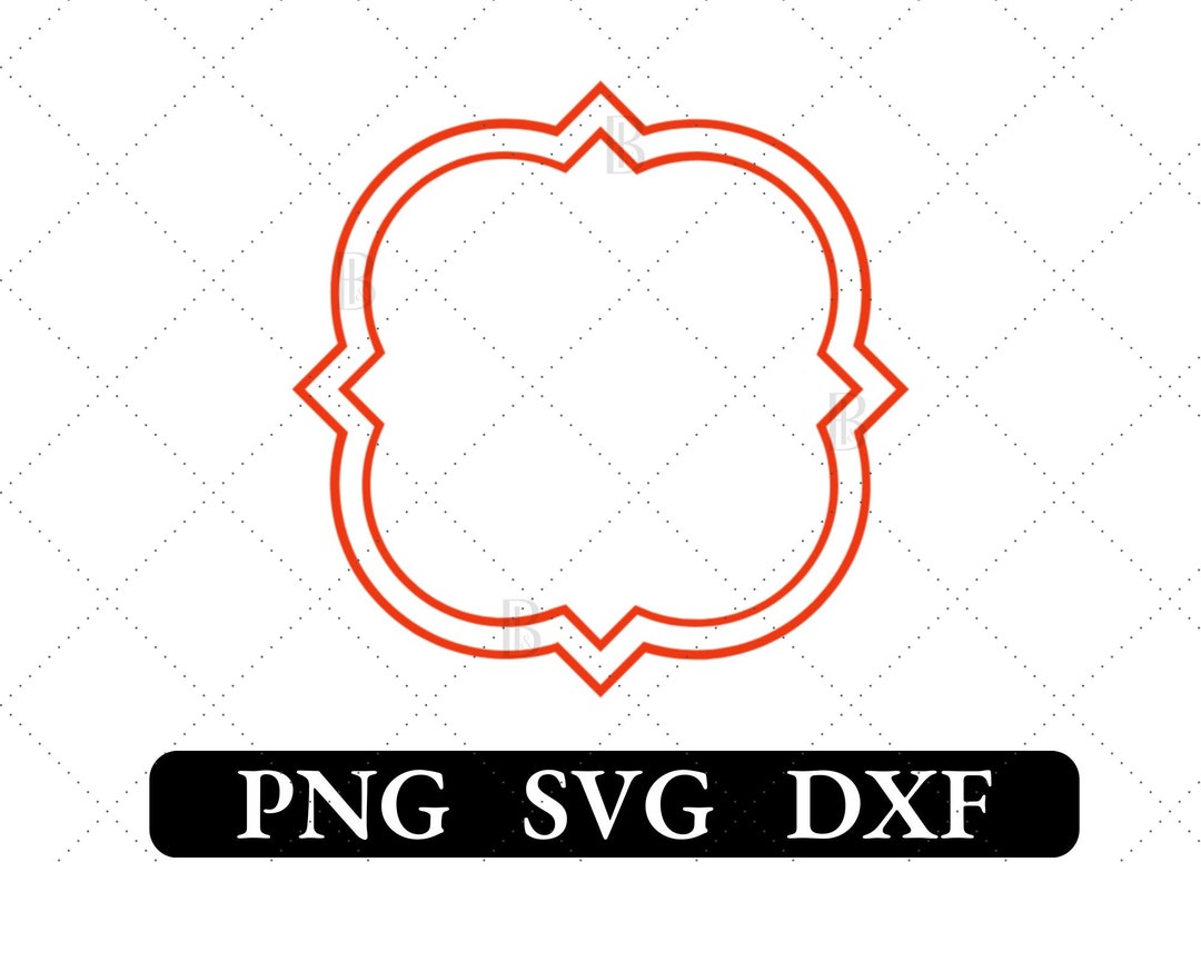 Monogram Frame, Digital Download, SVG/PNG/DXF, Personalization, Cut ...