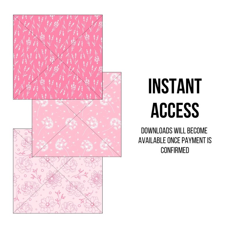 12 Pink Florals Digital Paper: Seamless, Printable, Free for Personal ...