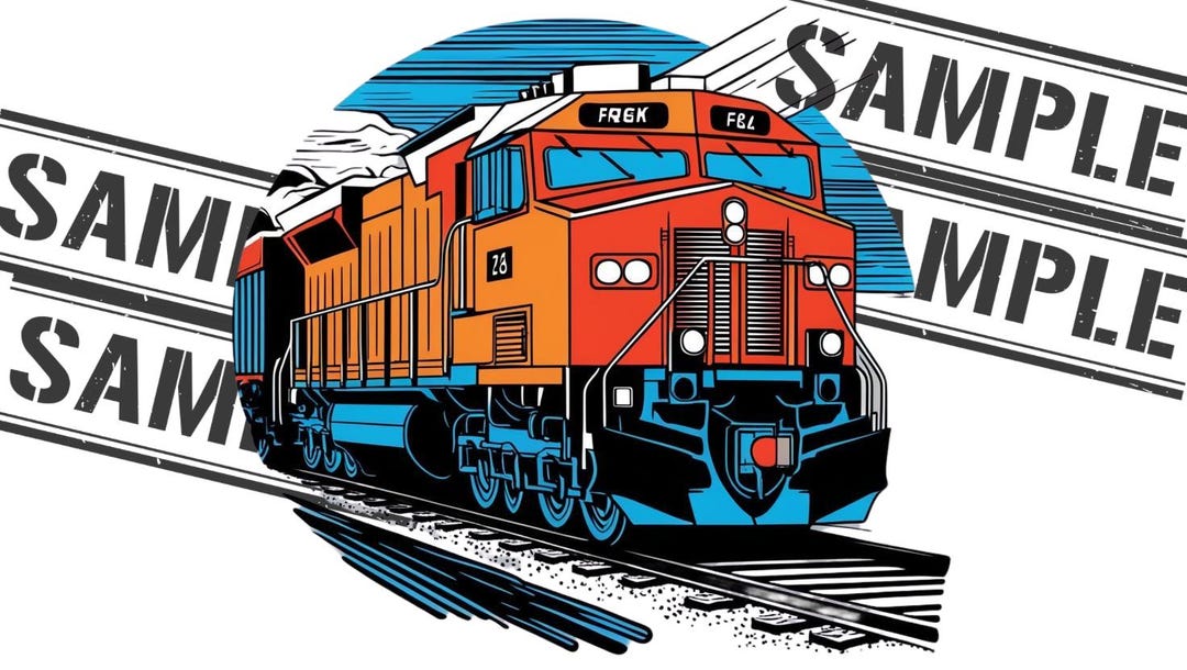 Fast Freight Train Digital File - Etsy