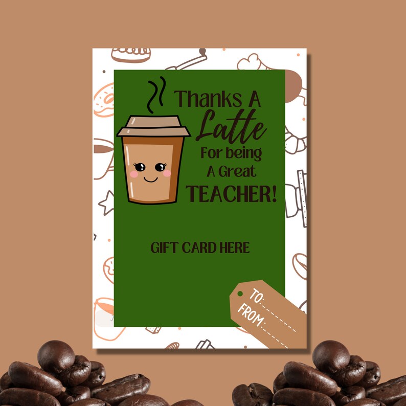 Teacher Appreciation Gift Card Holder Printable, Instant Download ...