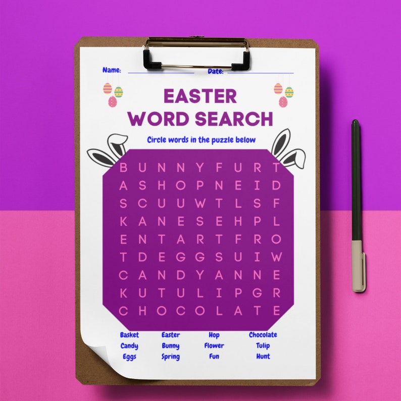 Easter Word Search, Children's Word Search, School, Homeschool ...
