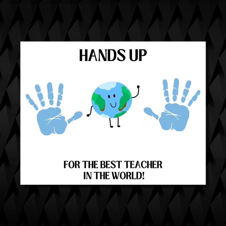 Teacher Appreciation Handprint Printable, Teacher Thank You Gift ...