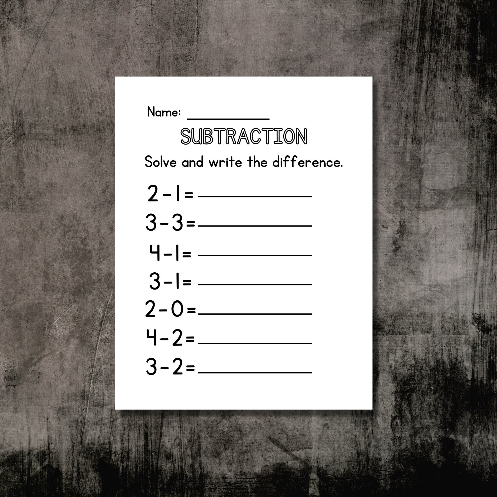 Simple Addition/subtraction Worksheets, Homeschool, Teacher Worksheets ...