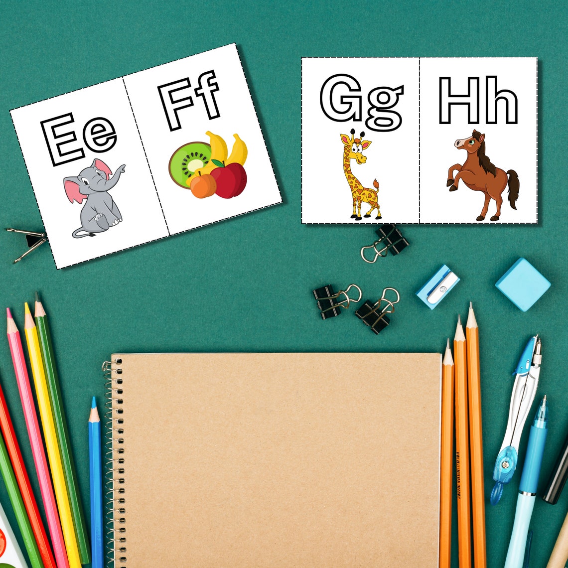 26 Alphabet Flashcards I Printable I Educational I Teacher I Homeschool ...