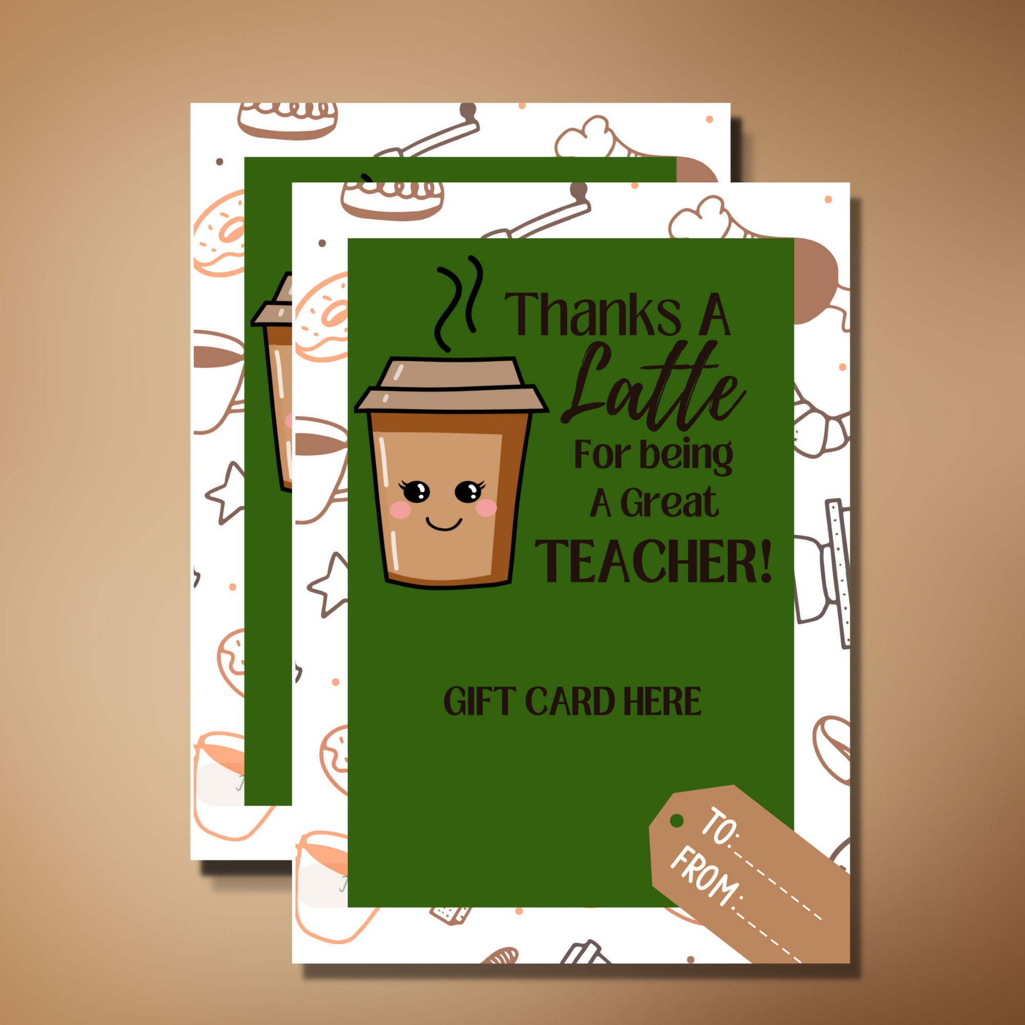 Teacher Appreciation Gift Card Holder Printable, Instant Download ...