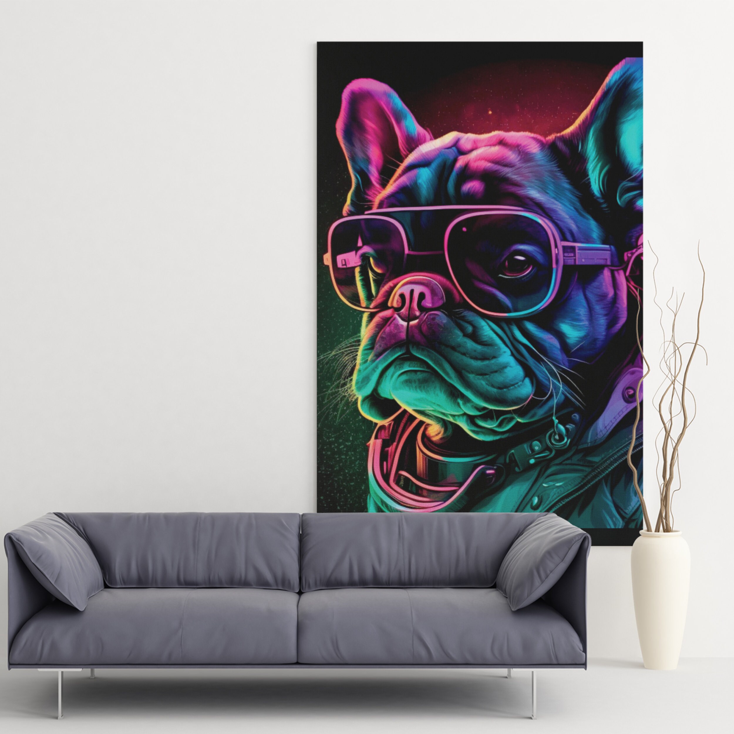 French Bulldog Ai Generated Art I Frenchie I Wall Art I Digital Art I ...
