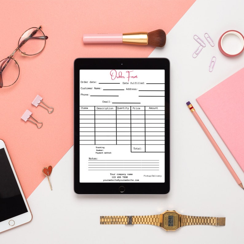 Business Order Form Editable Printable Template Canva PDF Download ...