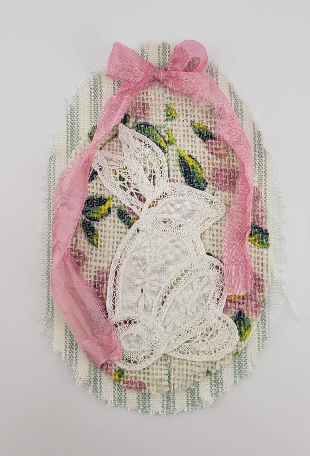 Battenberg Lace Bunny Rabbit Appliques White Primitive Style Lace ...