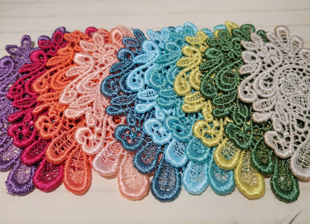 Floral Lace Applique Bundle, Vintage Junk Journal Slow Stitch Venice ...