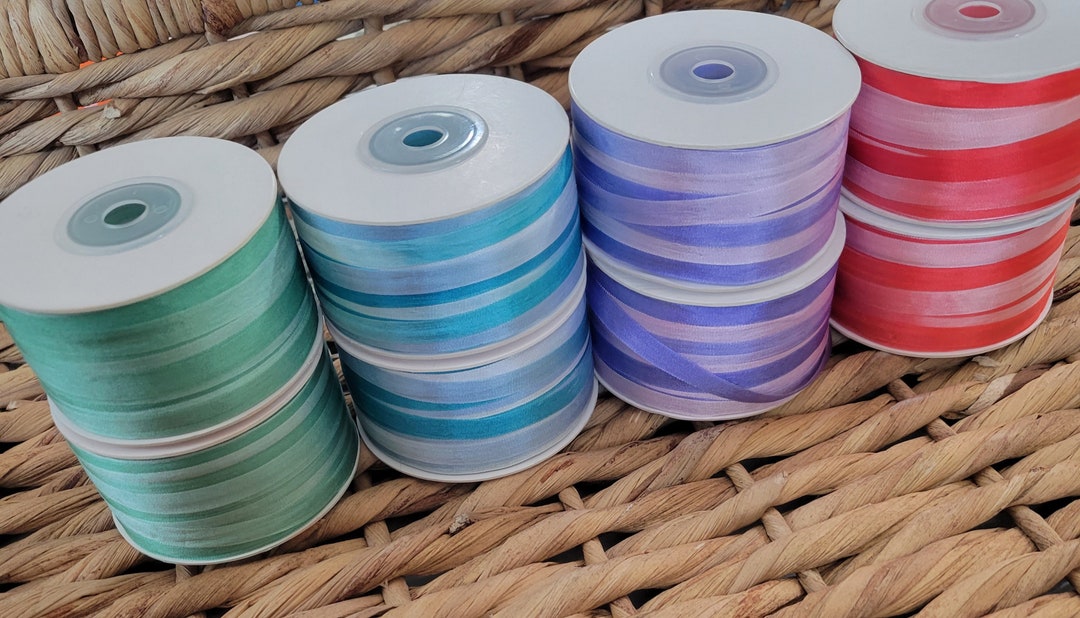 7mm Variegated Pure Silk Embroidery Ribbon: Mixed Colors, 8 Yards - Etsy