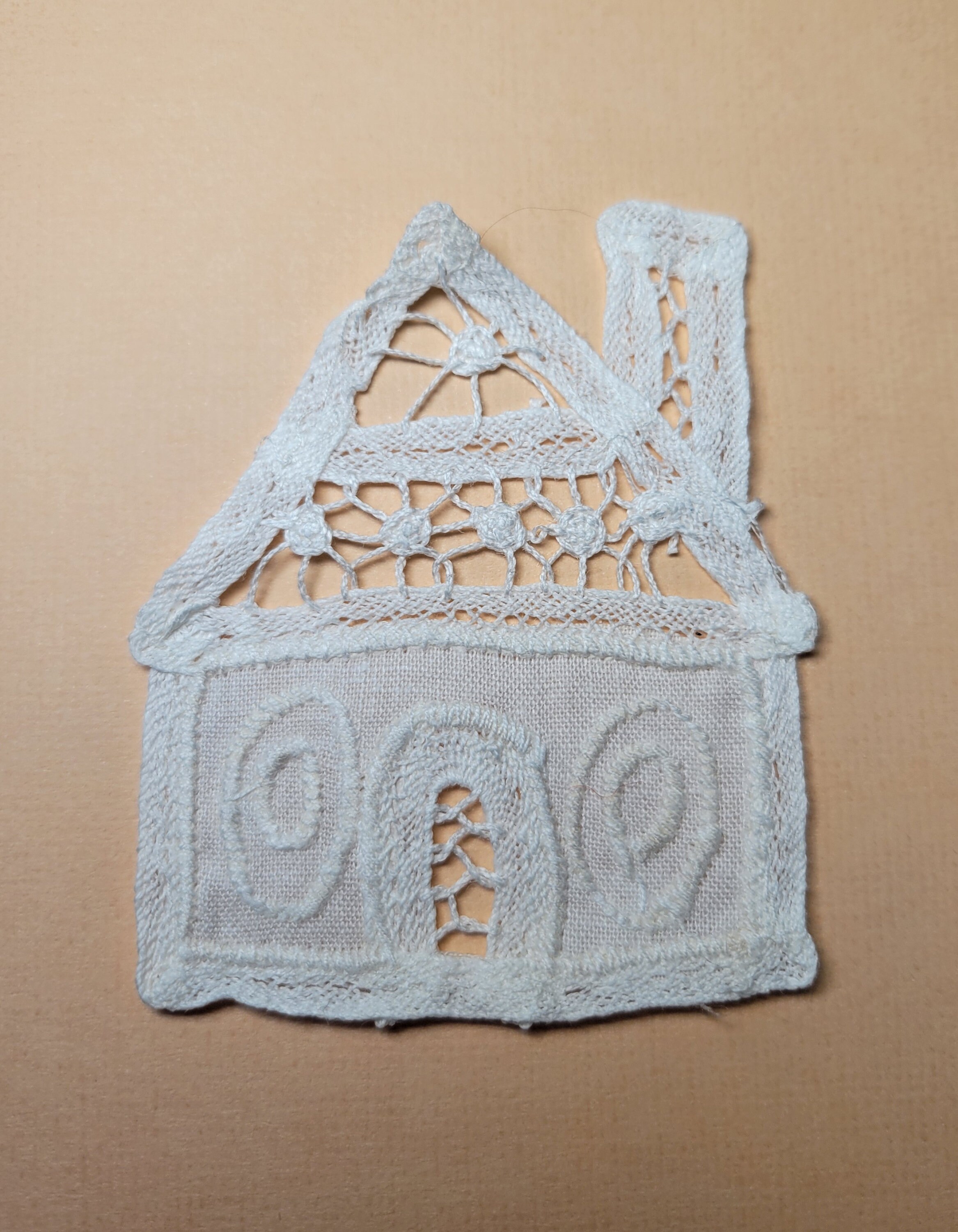 Battenburg Lace Village House Appliques White Primitive Style Lace ...