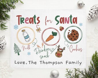 Christmas Placemat for Santa, Cookies for Santa, Santa Cookie Placemat ...