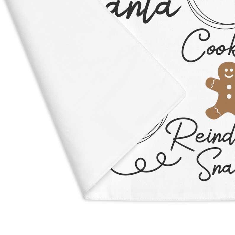 Christmas Placemat for Santa, Cookies for Santa, Santa Cookie Placemat ...