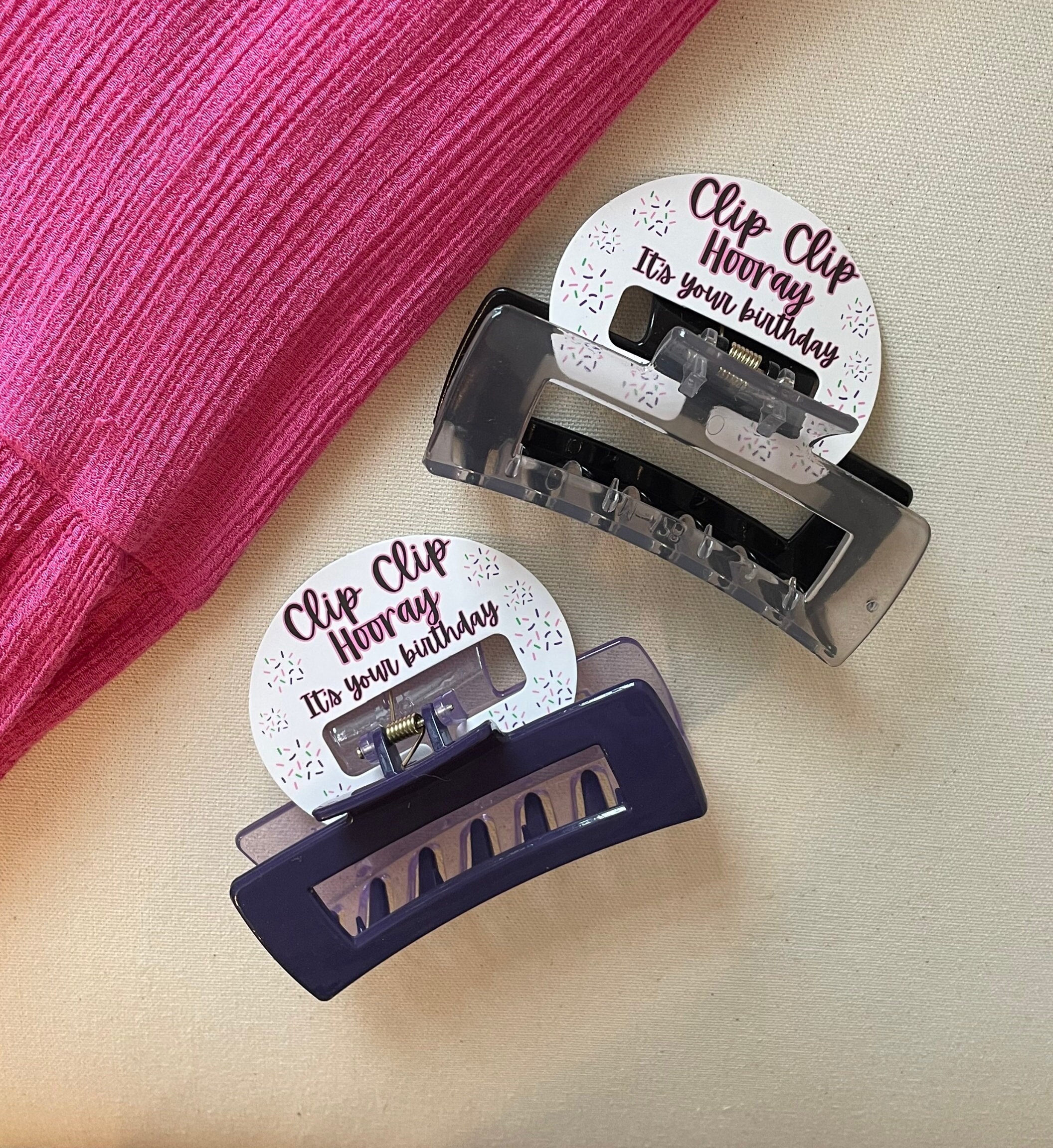 Birthday Hair Clip, Hair Accessories for Women, Personalized Claw Clip ...