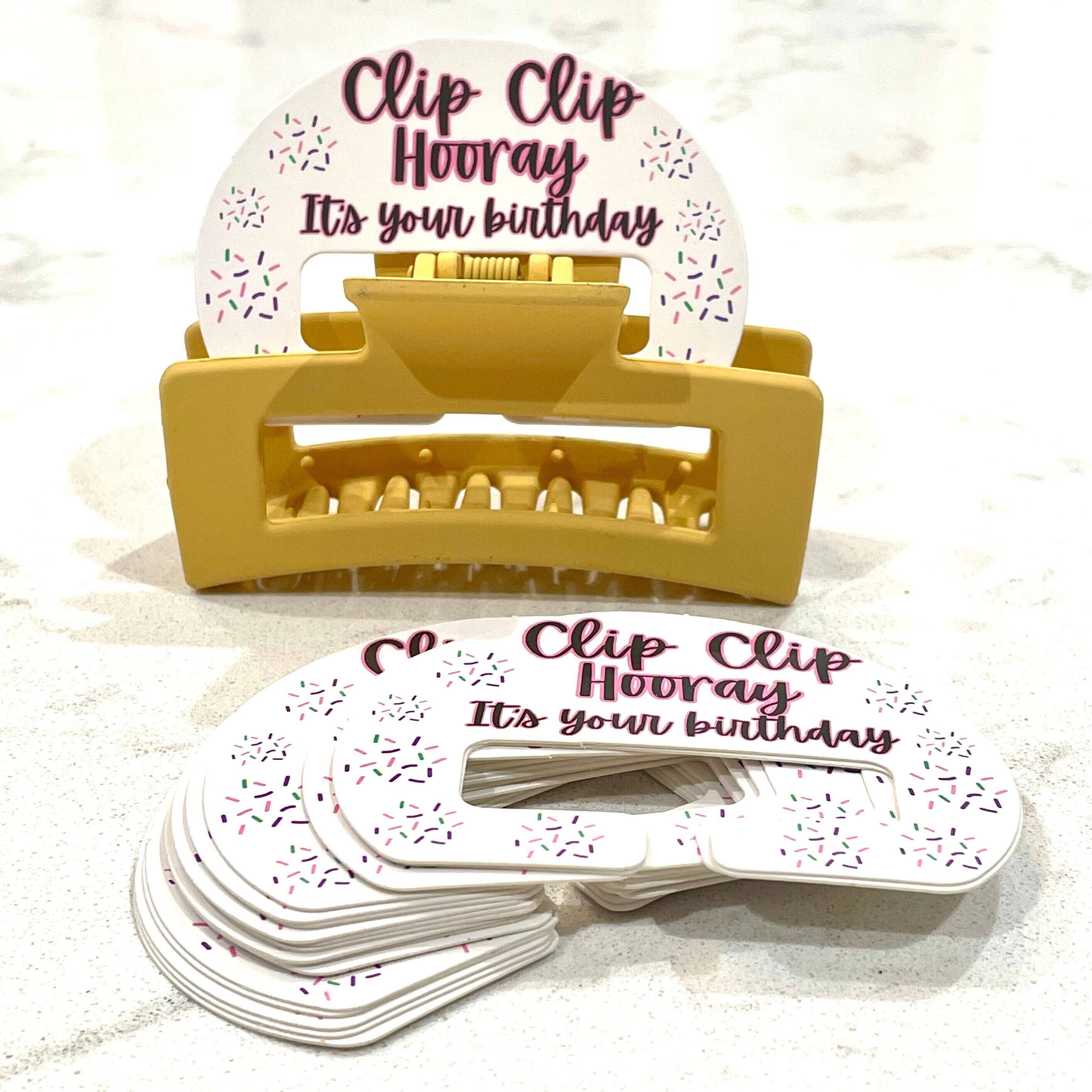 Birthday Hair Clip, Hair Accessories for Women, Personalized Claw Clip ...