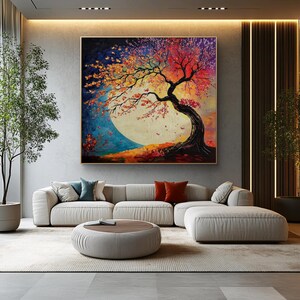 Life Tree Wall Art Canvas Painting Japanese Nature Decor for Living ...