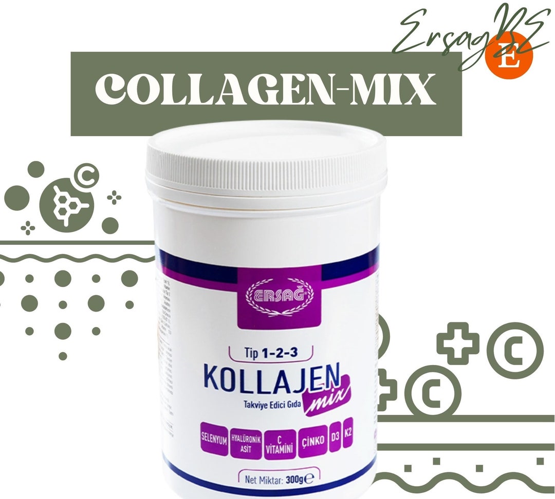 Collagen-mix Hydrolyzed type 1-2-3 Rich on Vitamin C K2 D3 Zinc ...