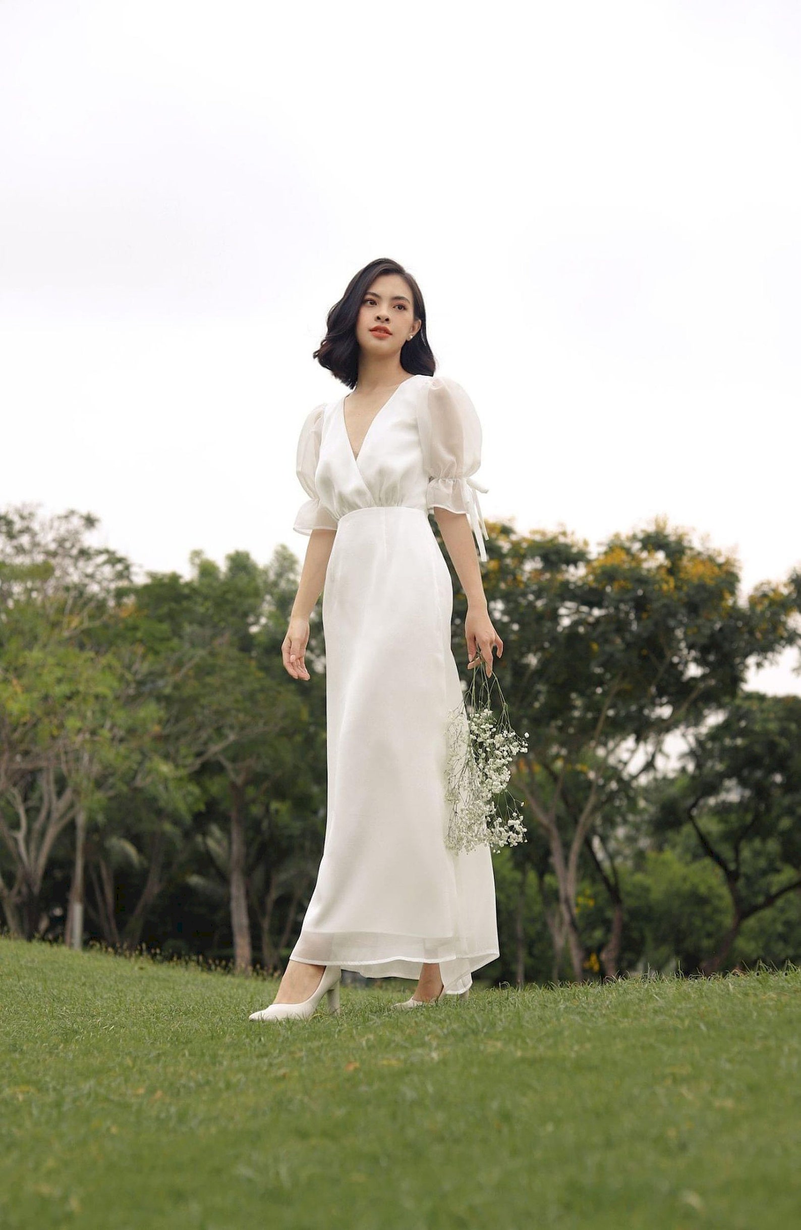 Simple Wedding Dress White Silk Dress Minimalist Wedding - Etsy