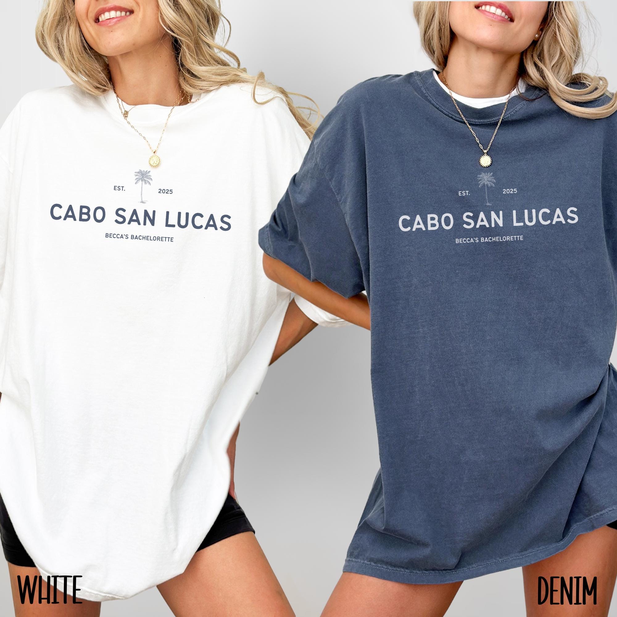 Minimalist Cabo San Lucas Bachelorette Shirts Custom Tropical Beach ...