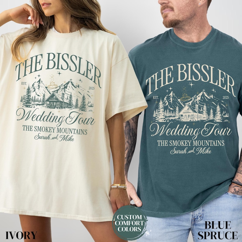 Custom Matching Wedding Tour Shirts Personalized Wedding Weekend Shirt ...