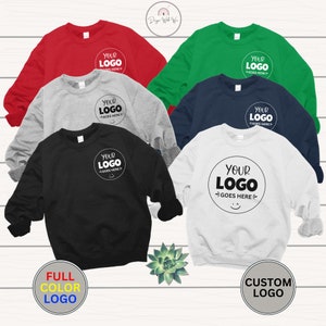 Custom Logo Sweatshirt Business Logo Sweatshirt Personalized - Etsy