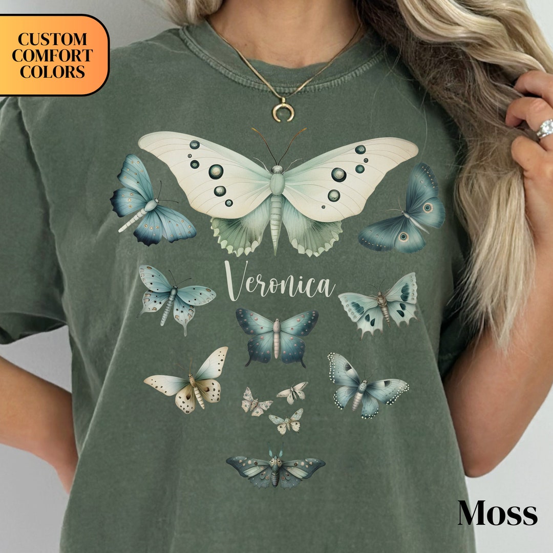 Personalized Comfort Colors Moth Shirt Custom Moth T-shirt - Etsy