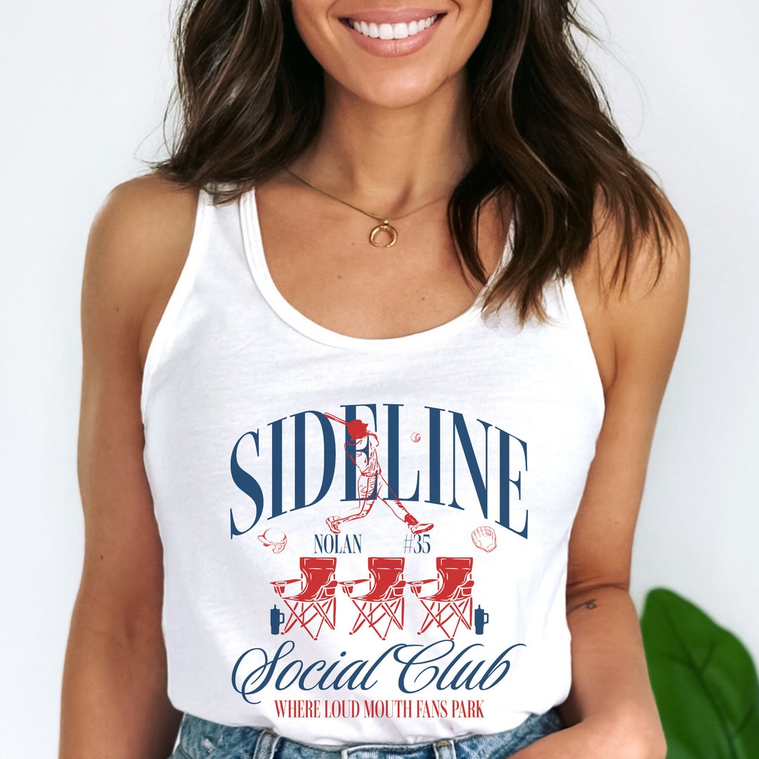Custom Sideline Social Club Shirt Personalized Baseball Mama Shirt Game ...
