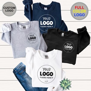 Custom Logo Sweatshirt Business Logo Sweatshirt Personalized - Etsy